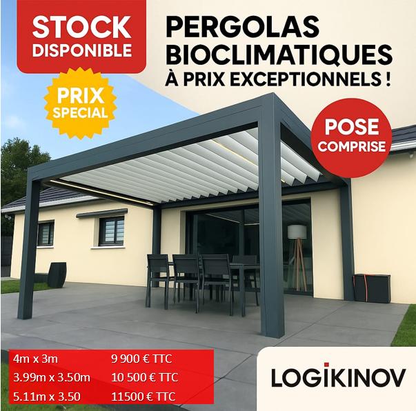 Profitez des pergolas à prix imbattable chez Logikinov